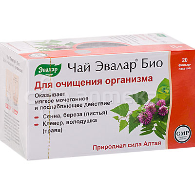 Эвалар Био чай для очищения организма 1,5гр №20пак / Слабительные ...