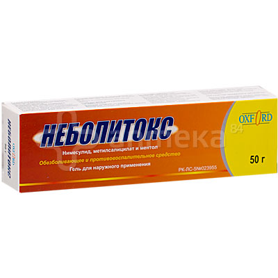 Неболитокс (нимесулид/метилсалицилат/ментол) гель 50г / Местные ...