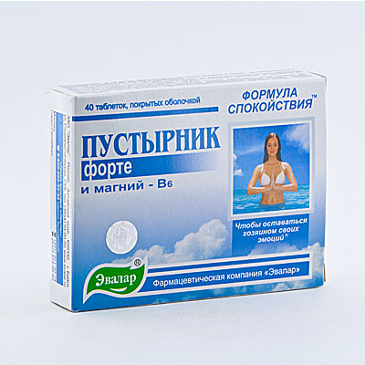 Пустырник Форте и магний- В 6 500 мг № 40 / Успокаивающие средства ...